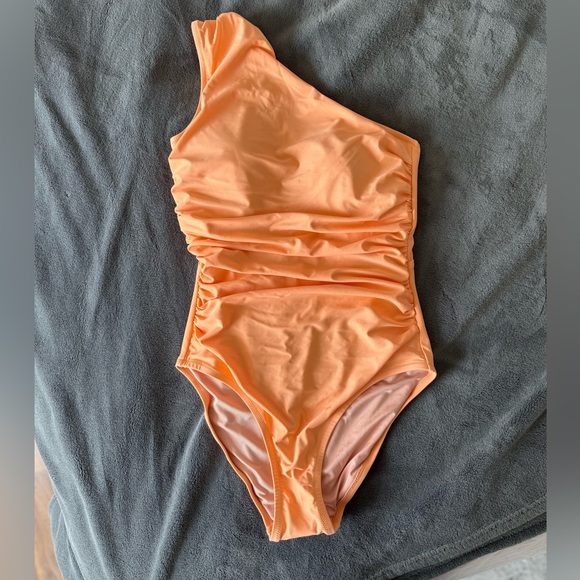 J. Crew | Swim | J Crew Oneshoulder Orange Swimsuit | Poshmark